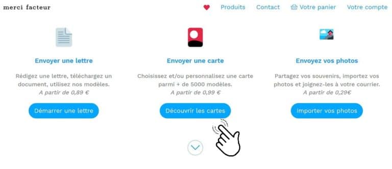Merci Facteur, site en ligne d'envoi de cartes (test) - Globe trekkeuse